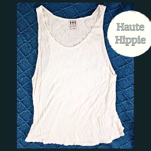Haute Hippie | Tops | Haute Hippie Cream Loose Fit Tank Top | Poshmark
